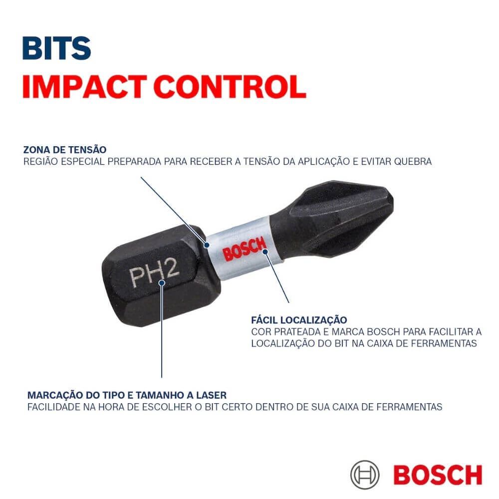 Jogo De Pontas Bosch Impact Control 50Mm Com 8 Peças Bosch 2608522328 ...